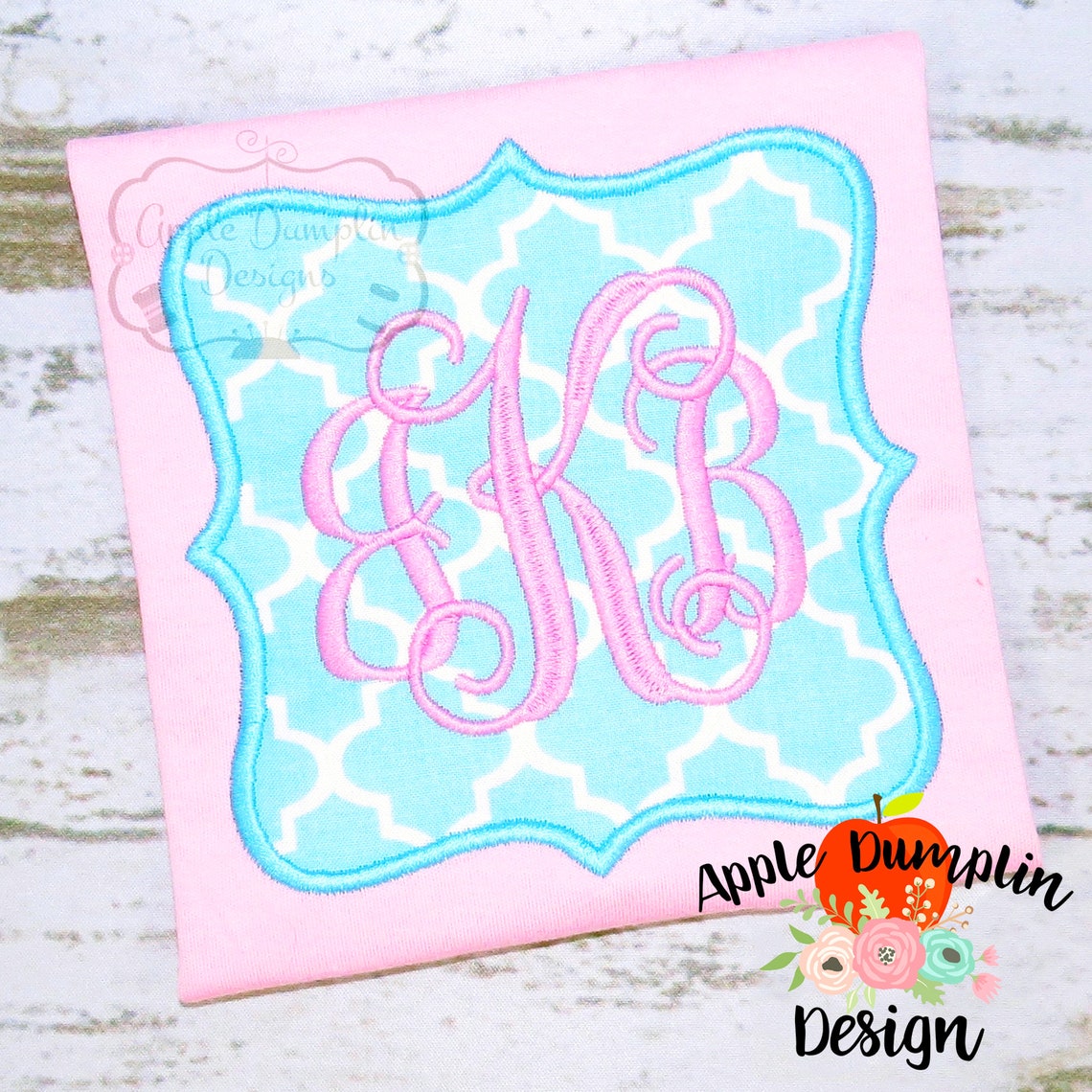 Square Frame Applique Design, Embroidery Design, Girl Applique, Spring ...