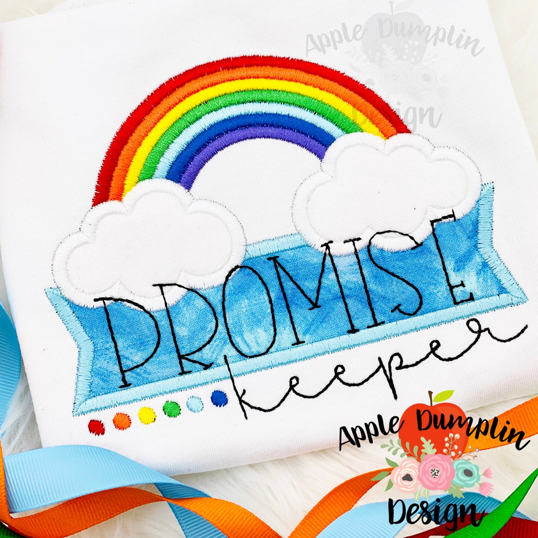 Promise Keeper, Rainbow, Satin Stitch, Applique Design, Machine ...