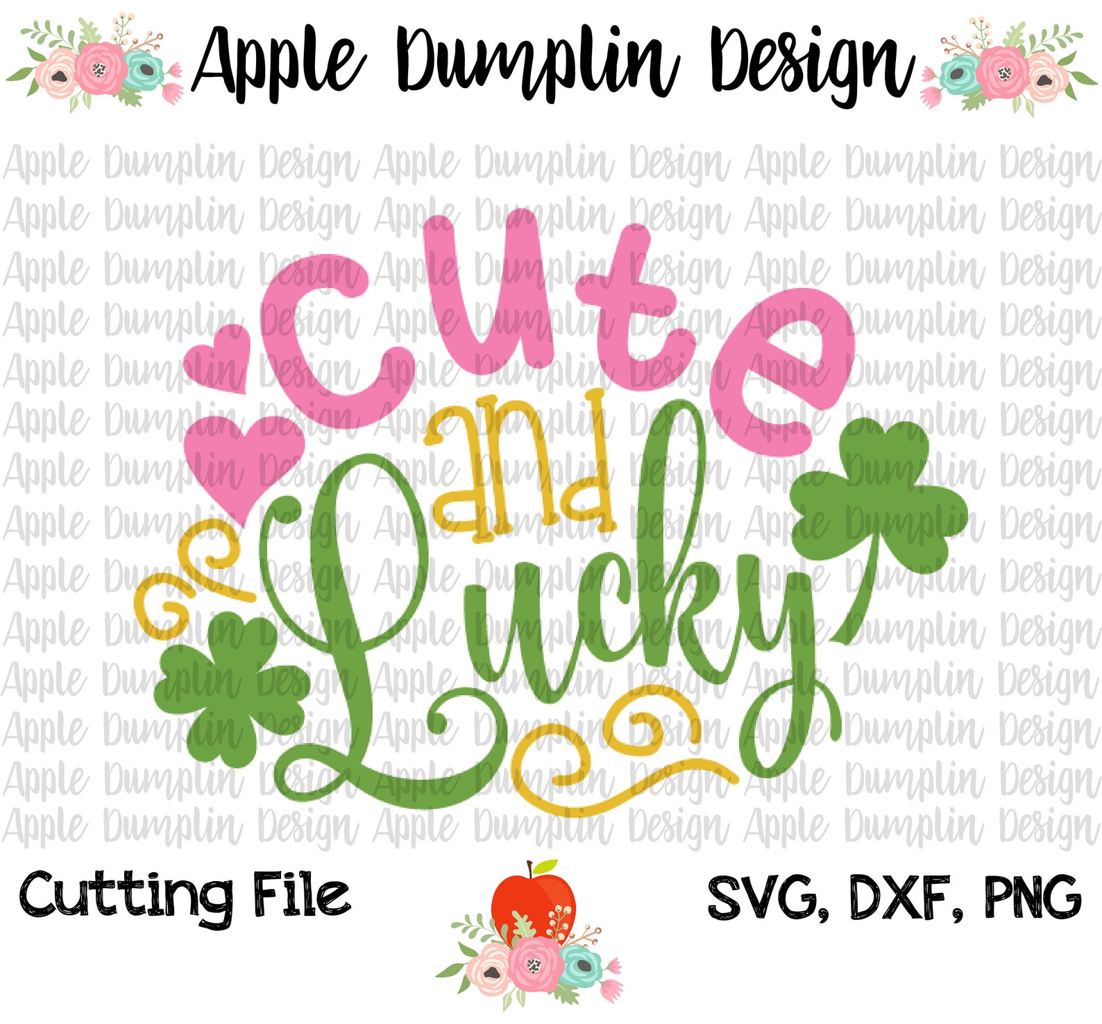 Cute and Lucky Cutting File SVG DXF PNG Vector File | Etsy