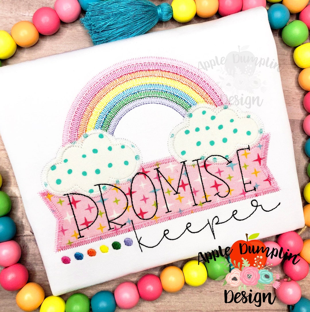Promise Keeper, Rainbow, Zigzag, Applique Design, Machine Embroidery ...