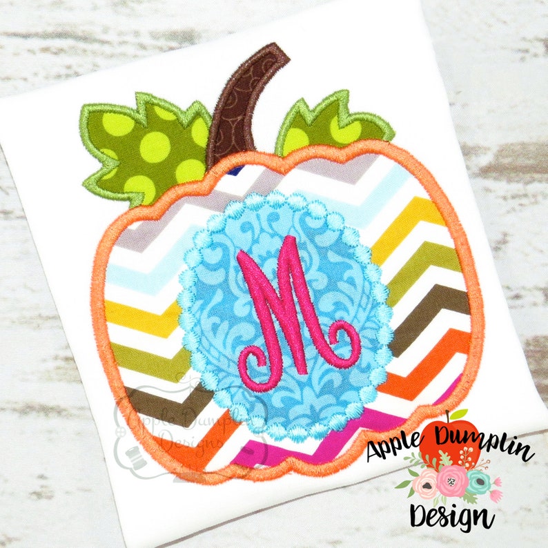 Pumpkin Applique Design Machine Embroidery Design | Etsy