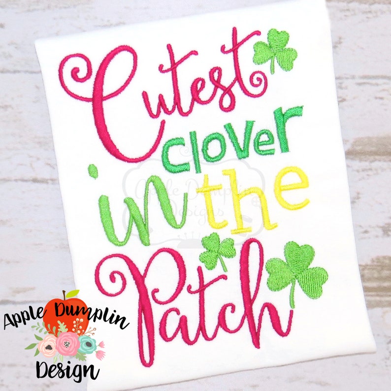 Cutest Clover in the Patch Embroidery Design St Patricks Day - Etsy