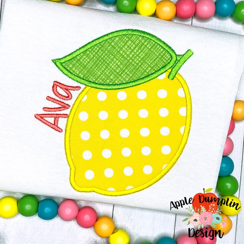 Lemon Applique - Etsy