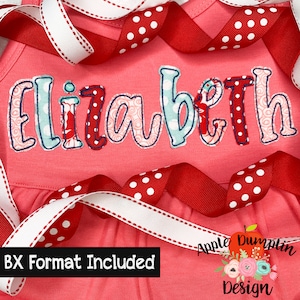 13 Sizes, Farmhouse Lemonade Vintage Applique Alphabet, Bean Stitch ...