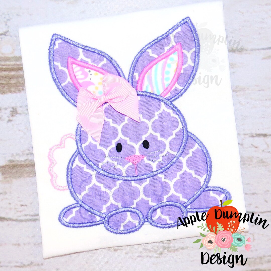 Bunny, Applique Design, Machine Embroidery, Easter Embroidery, Girl ...