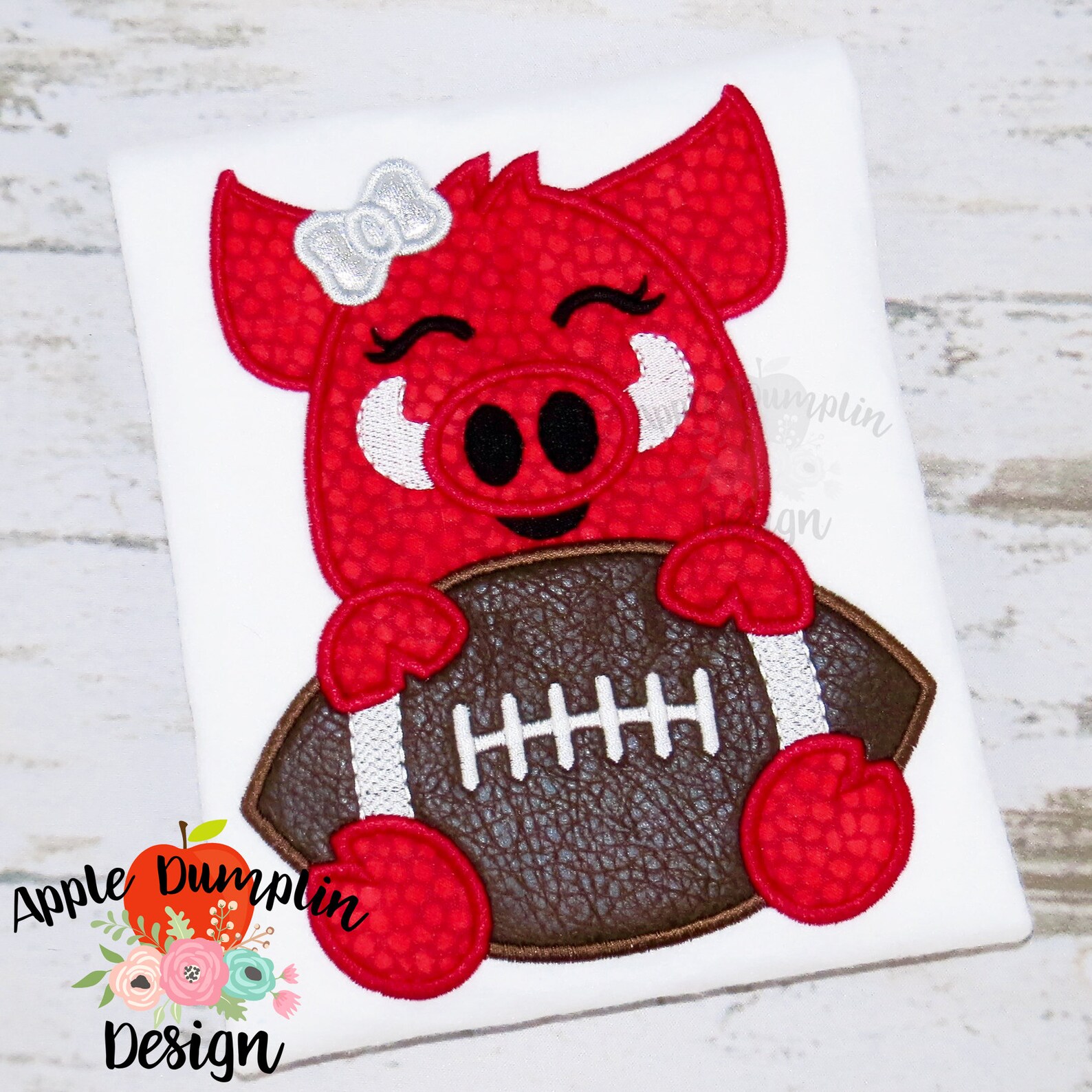 2 DESIGNS Razorback Girl and Boy Football Mascot Applique - Etsy