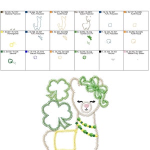 St Patricks Day, Llama, Zigzag, Applique Design, Machine Embroidery ...