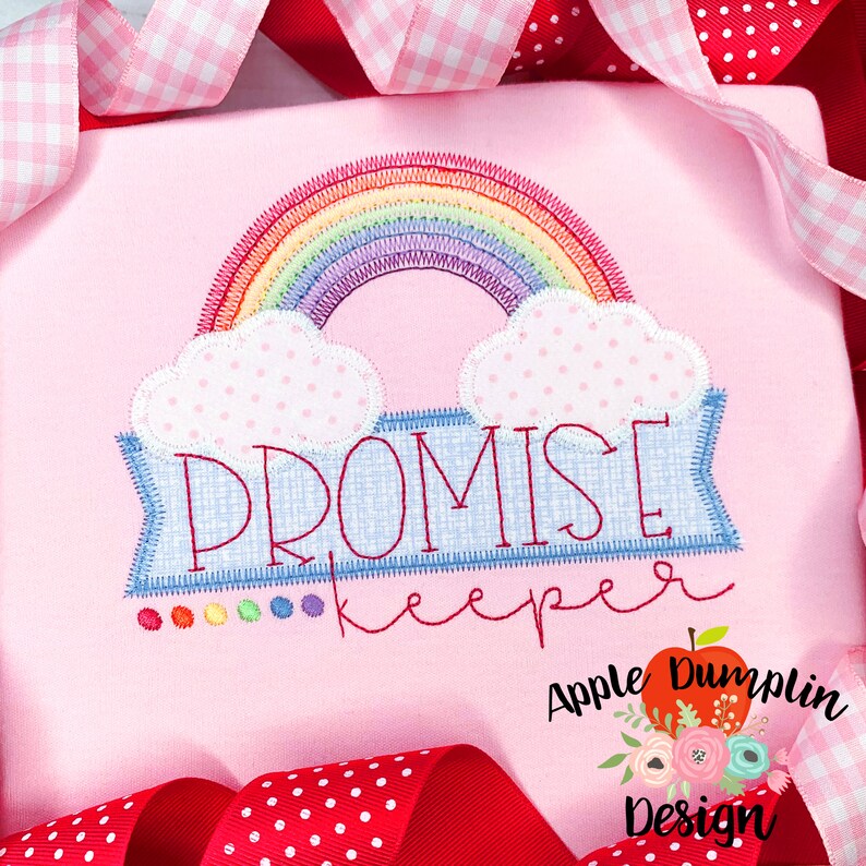 Promise Keeper, Rainbow, Zigzag, Applique Design, Machine Embroidery ...