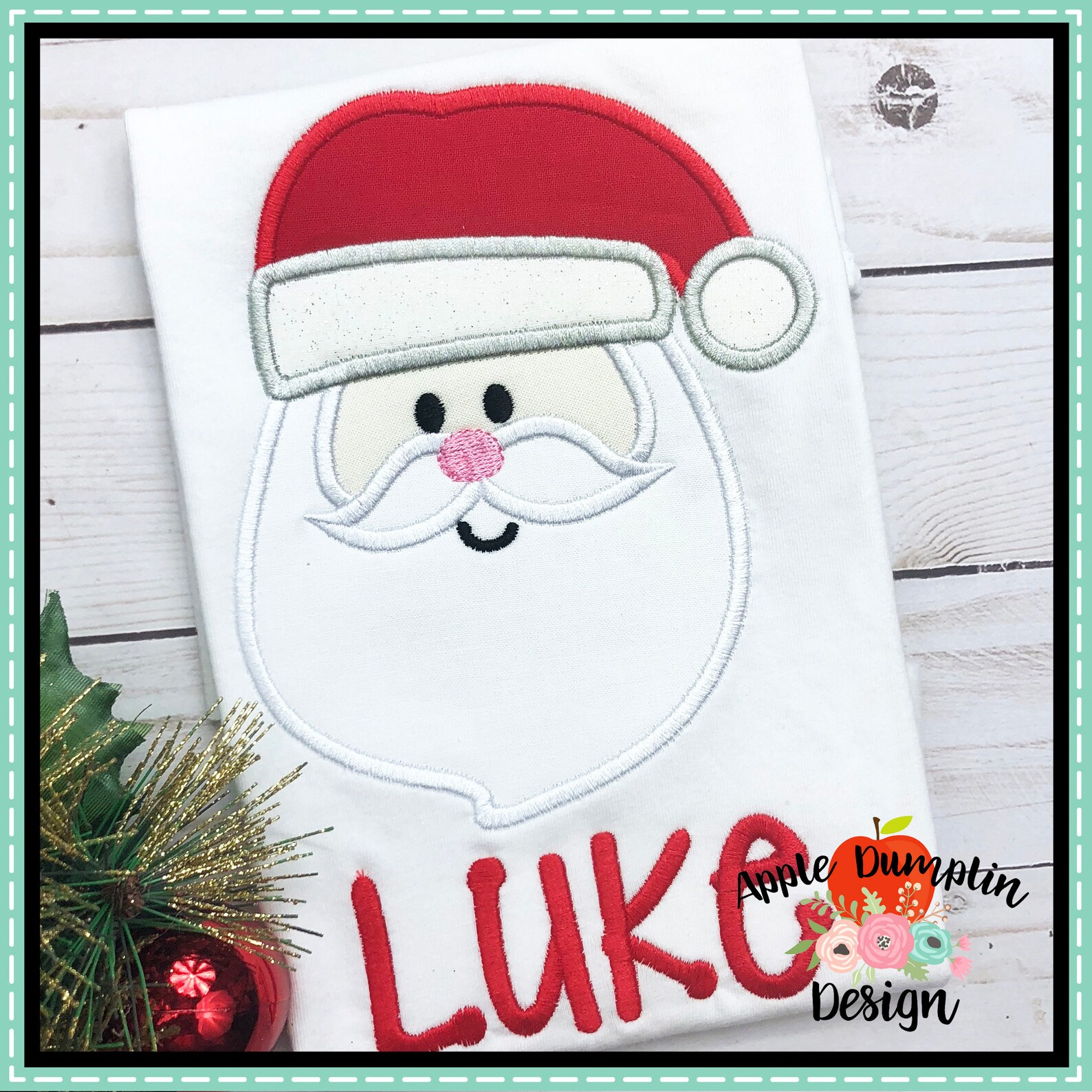 Santa Face Applique Design Machine Embroidery Instant - Etsy