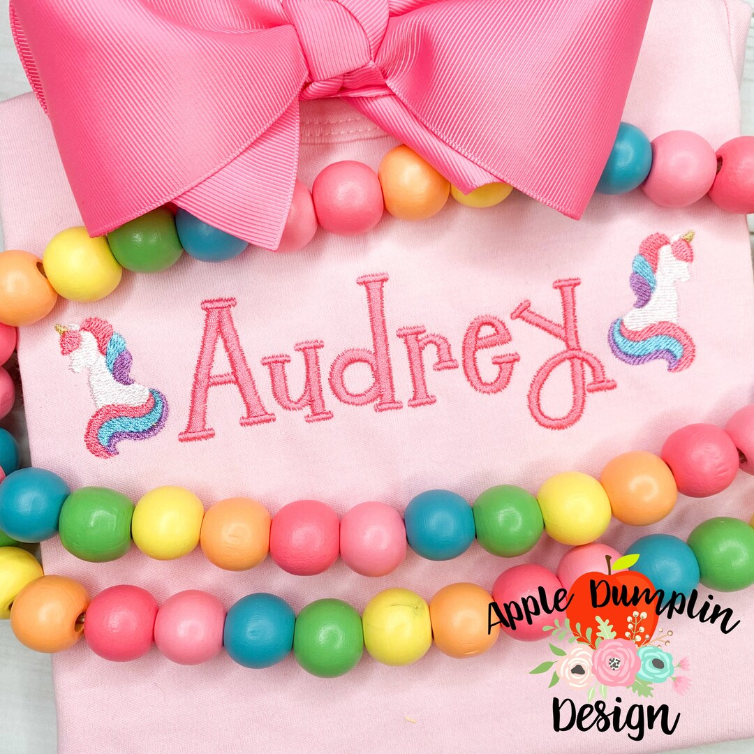 Unicorn, Mini, Machine Embroidery, Instant Download, Monogram Accent, 1 ...