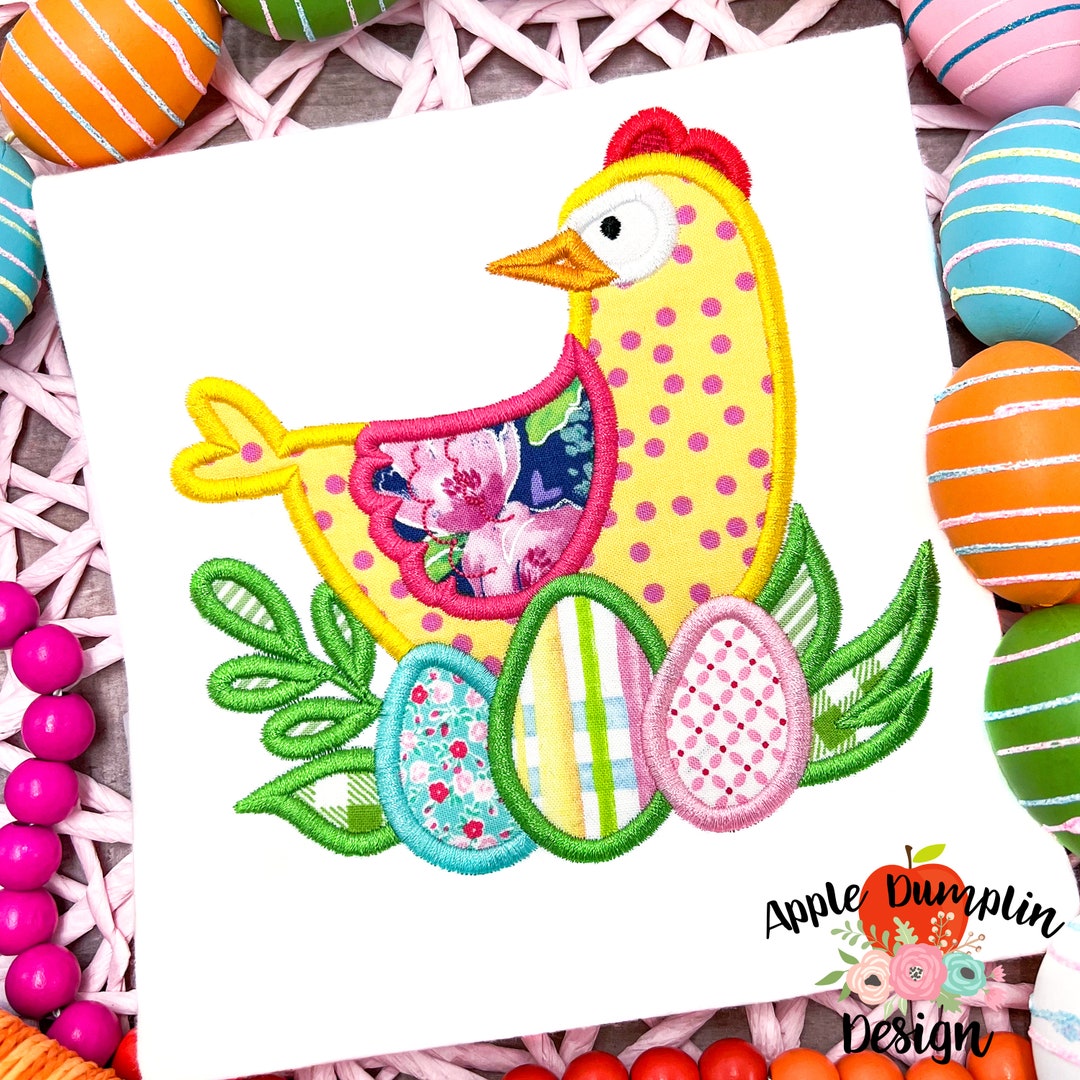 Chicken, Satin Applique, Applique Design, Machine Embroidery, Farm ...