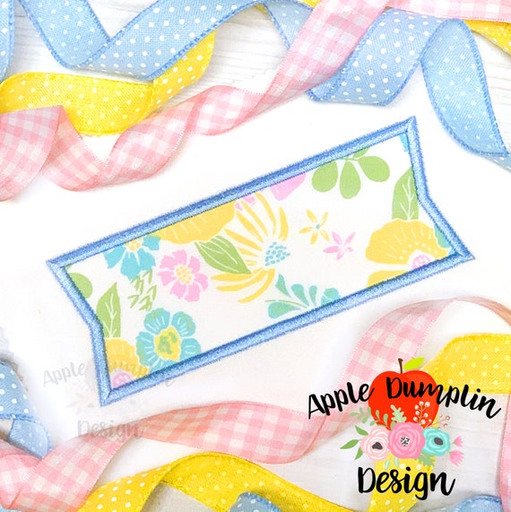 Banner Satin Stitch Applique Design Machine Embroidery - Etsy