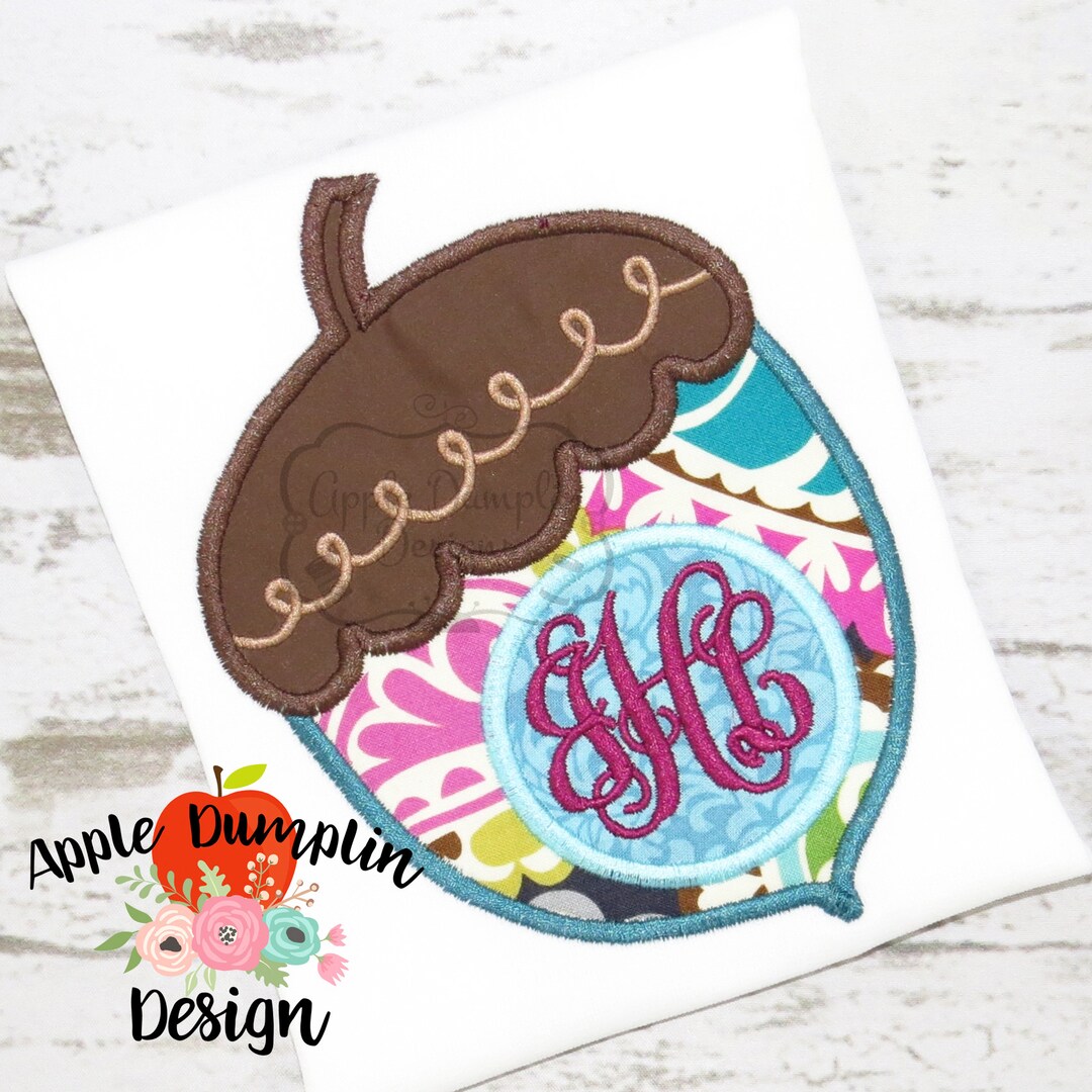 Acorn, Applique Design, Machine Embroidery Design, Thanksgiving, Fall ...