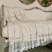 Ivory Ruffle Lace Throw, Elegant Photography Prop, Cottage Chic Blanket ...