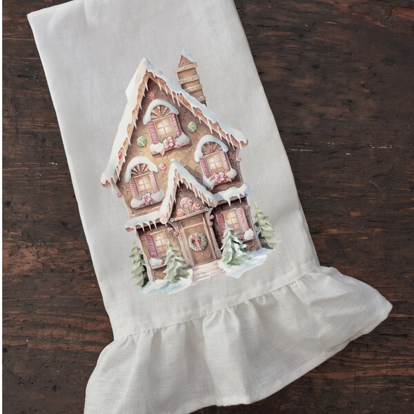 Gingerbread Kitchen Towel - Etsy