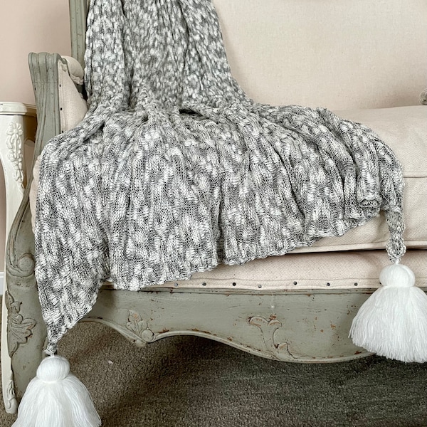 Throw With Tassels - Etsy