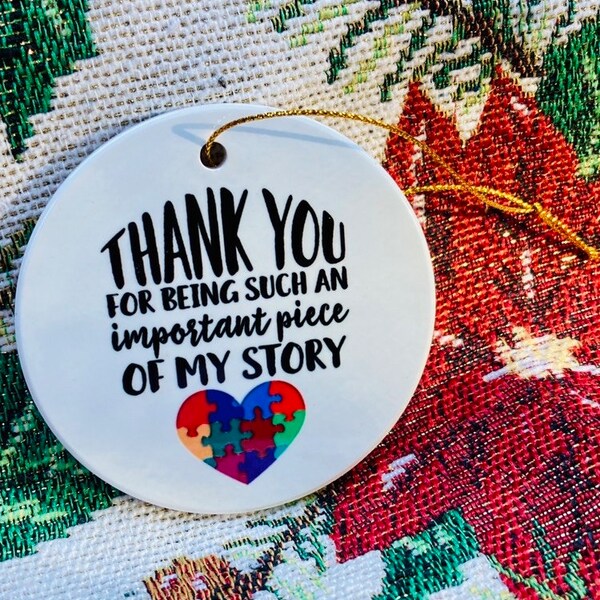 Thank You for Being a Piece of My Puzzle Key Chain - Etsy