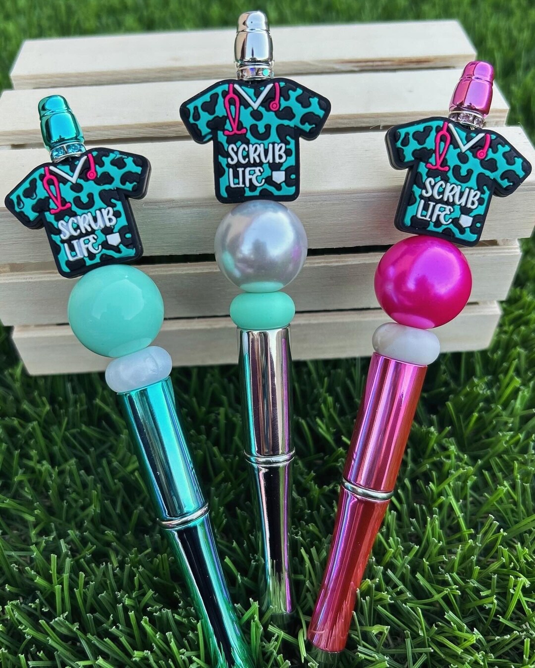 Funky Animal Print 'scrub Life' Twist-open Pens Black Ink, Extra Refill ...