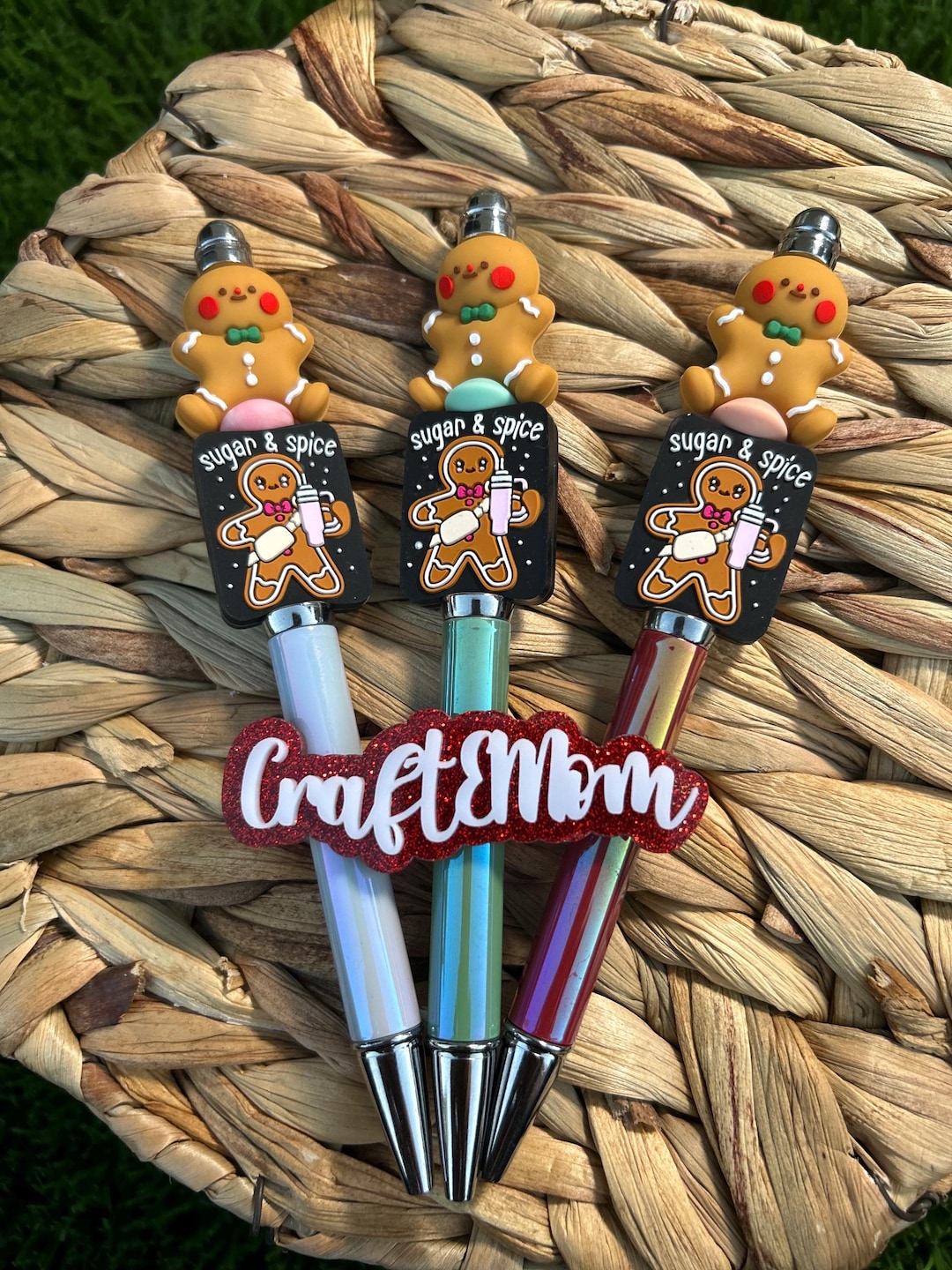 Adorable Gingerbread Man Twist-open Pens With Iridescent Body Sugar and ...