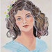 Art PRINT, Daisy Portrait, Artiists Print, of Original Painting, She ...