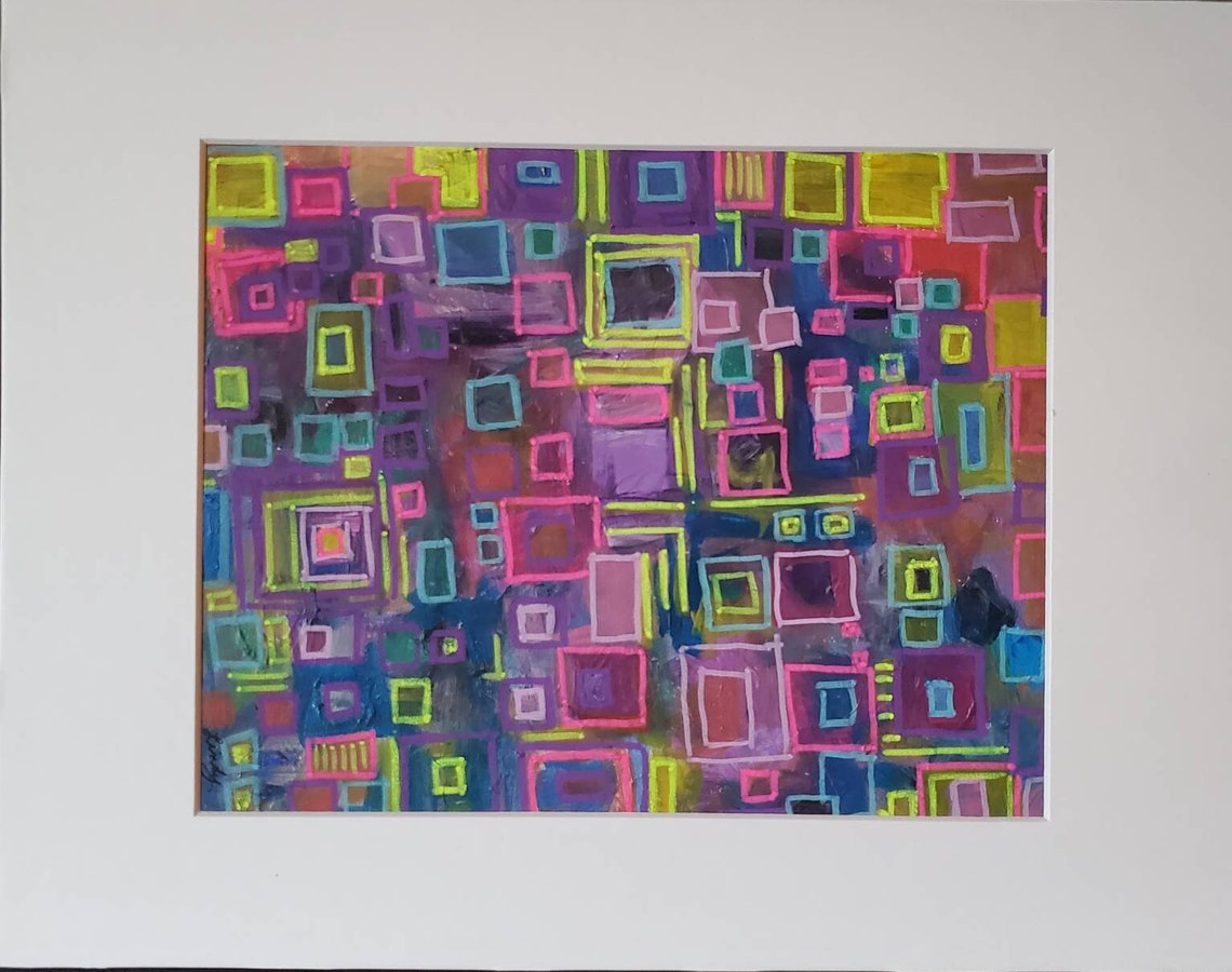 Art Painting Acrylics Square Play Abstract Squares - Etsy