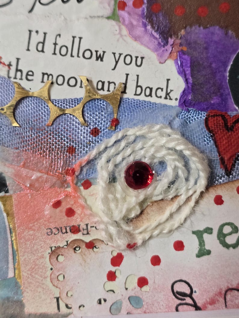 Happy Thoughts Collage Art: Mixed Media Painting, Matted 11x14 - Etsy