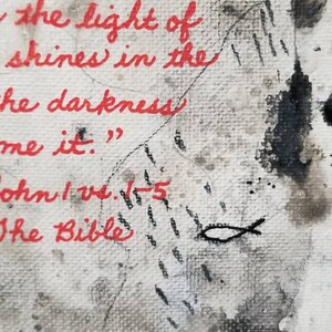 Scripture Art Painting: Mixed Media Canvas, Christian Faith, Wall Decor ...