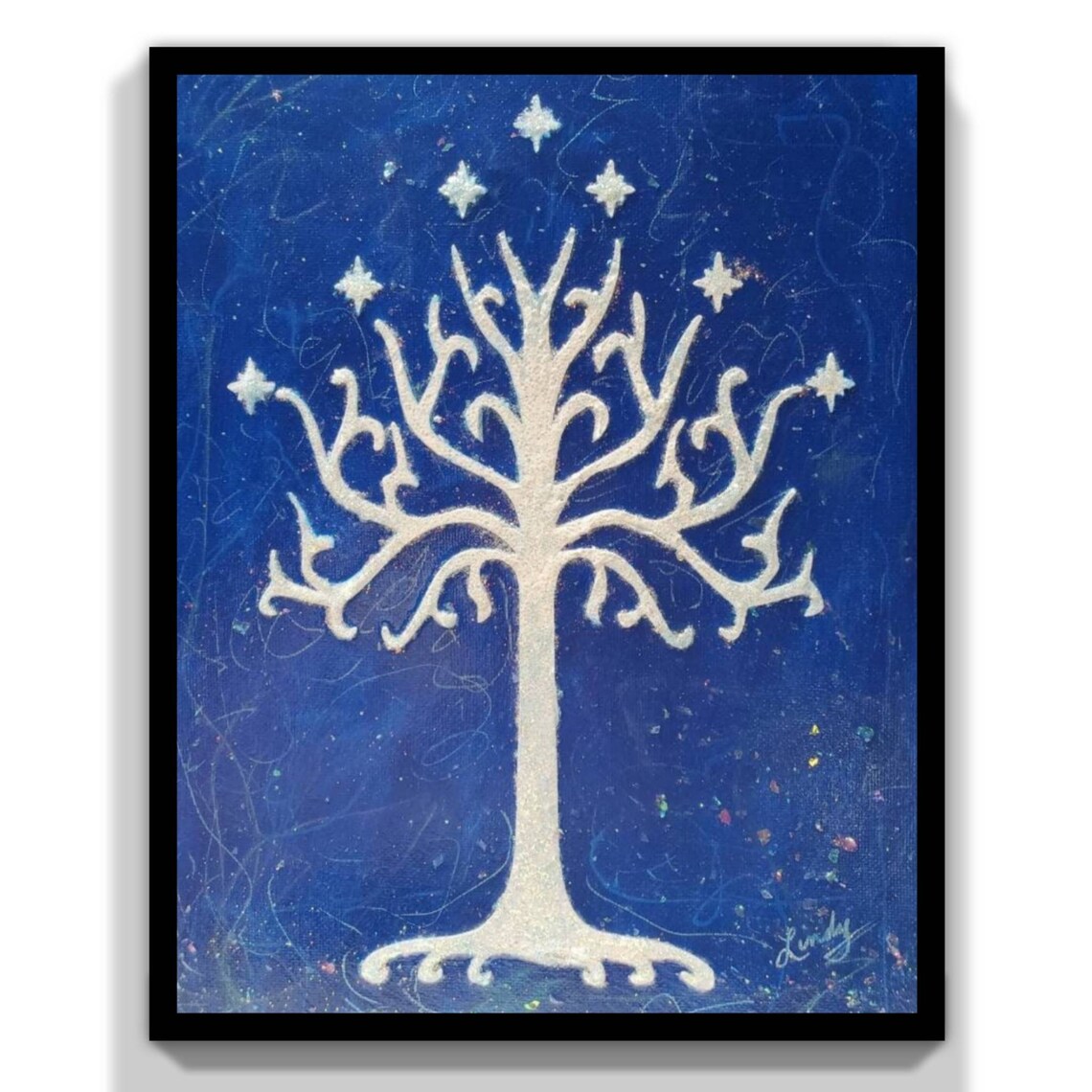 White Tree of Gondor Mixed Media Painting Canvas LOTR JRR | Etsy