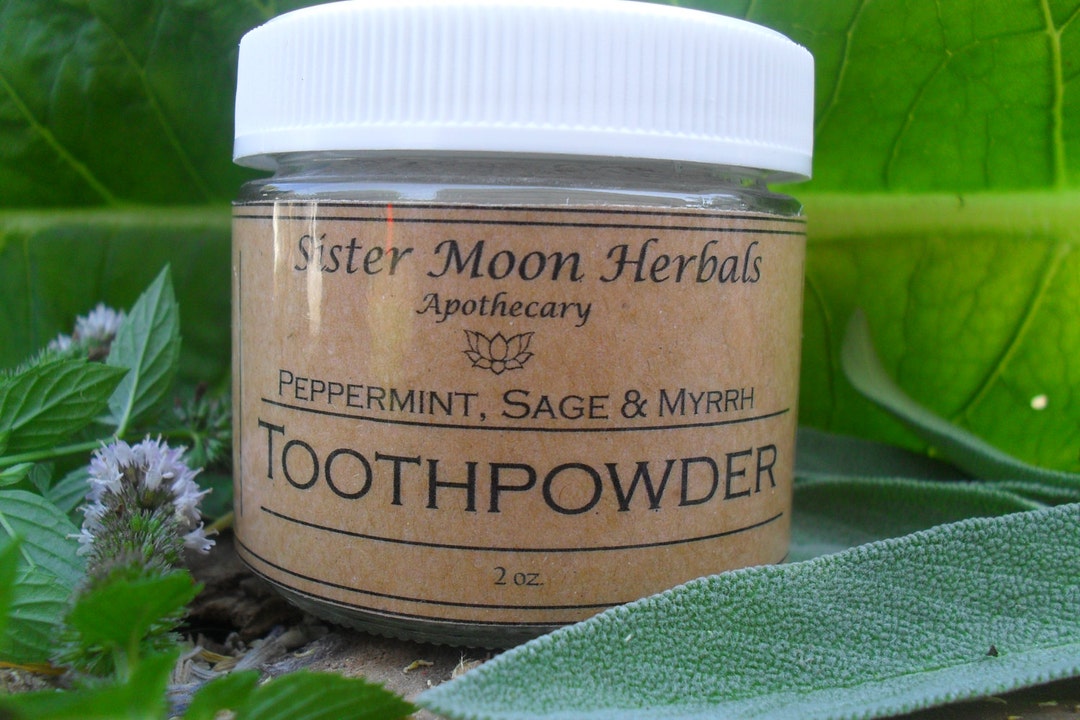Toothpowder - Peppermint, Sage & Myrrh 2 Oz. - Whitening ...