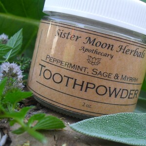 Toothpowder - Peppermint, Sage & Myrrh 2 Oz. - Whitening ...