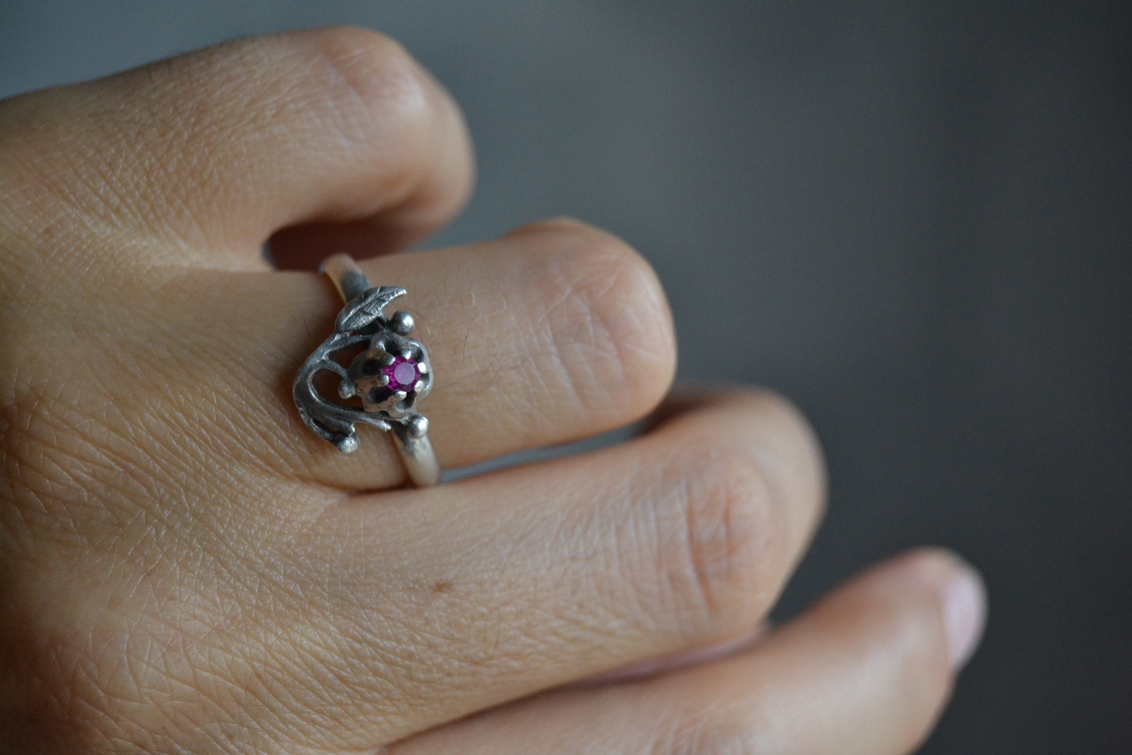 Soviet vintage sterling silver ring Silver ring with | Etsy