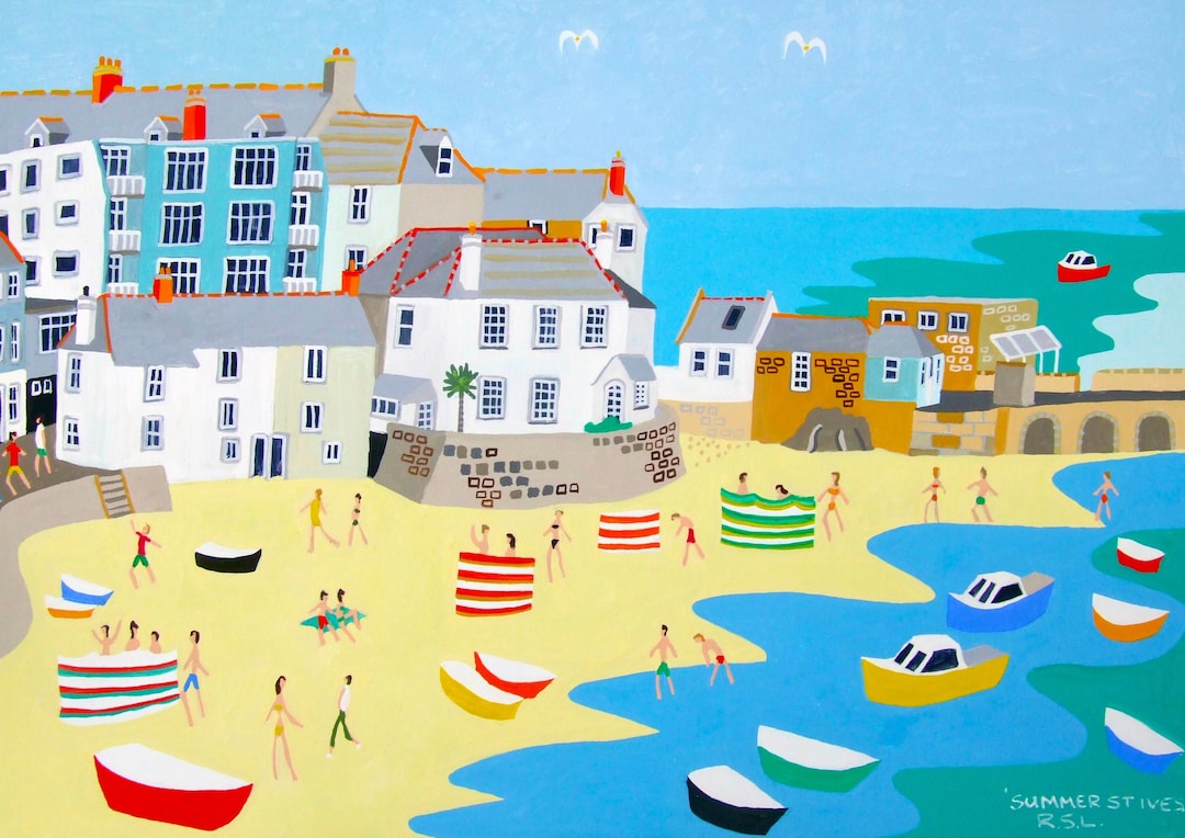 St Ives, Cornwall, Unframed Art Print, Richard Lodey, Association of ...