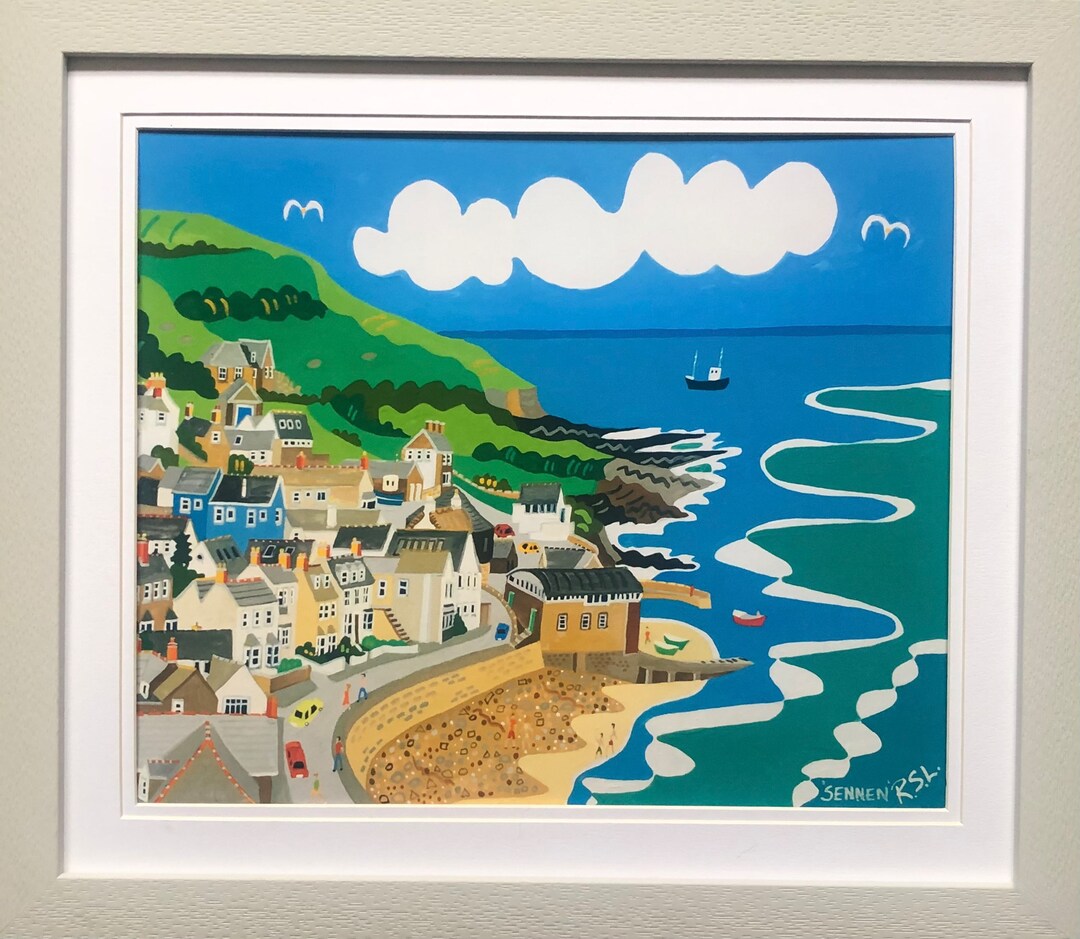 Colourful Art Print, Sennen Cove, Cornwall, Cornish Artist Richard ...
