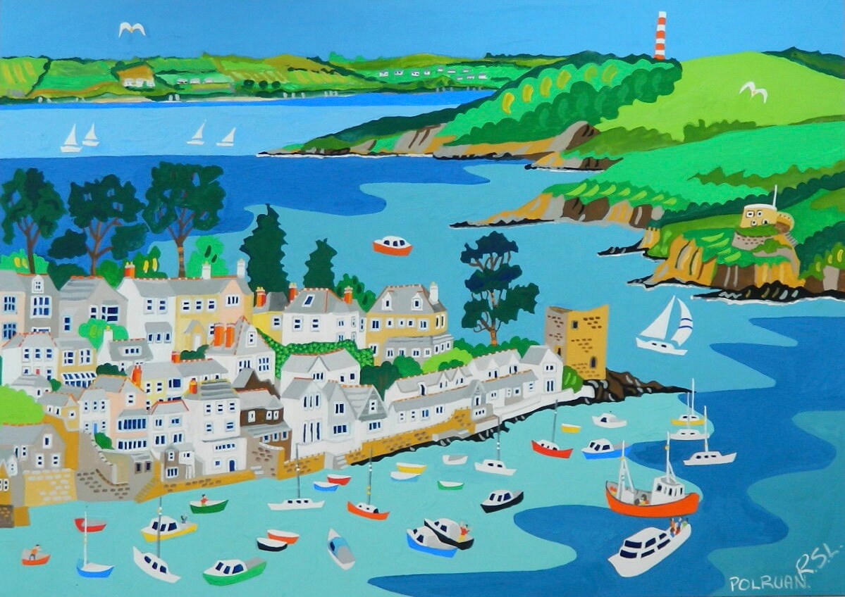 Polruan, Cornwall, Framed Art Print by Richard Lodey, Association of ...