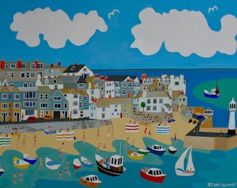 St Ives Cornwall Unframed Print by Artist Richard Lodey - Etsy UK