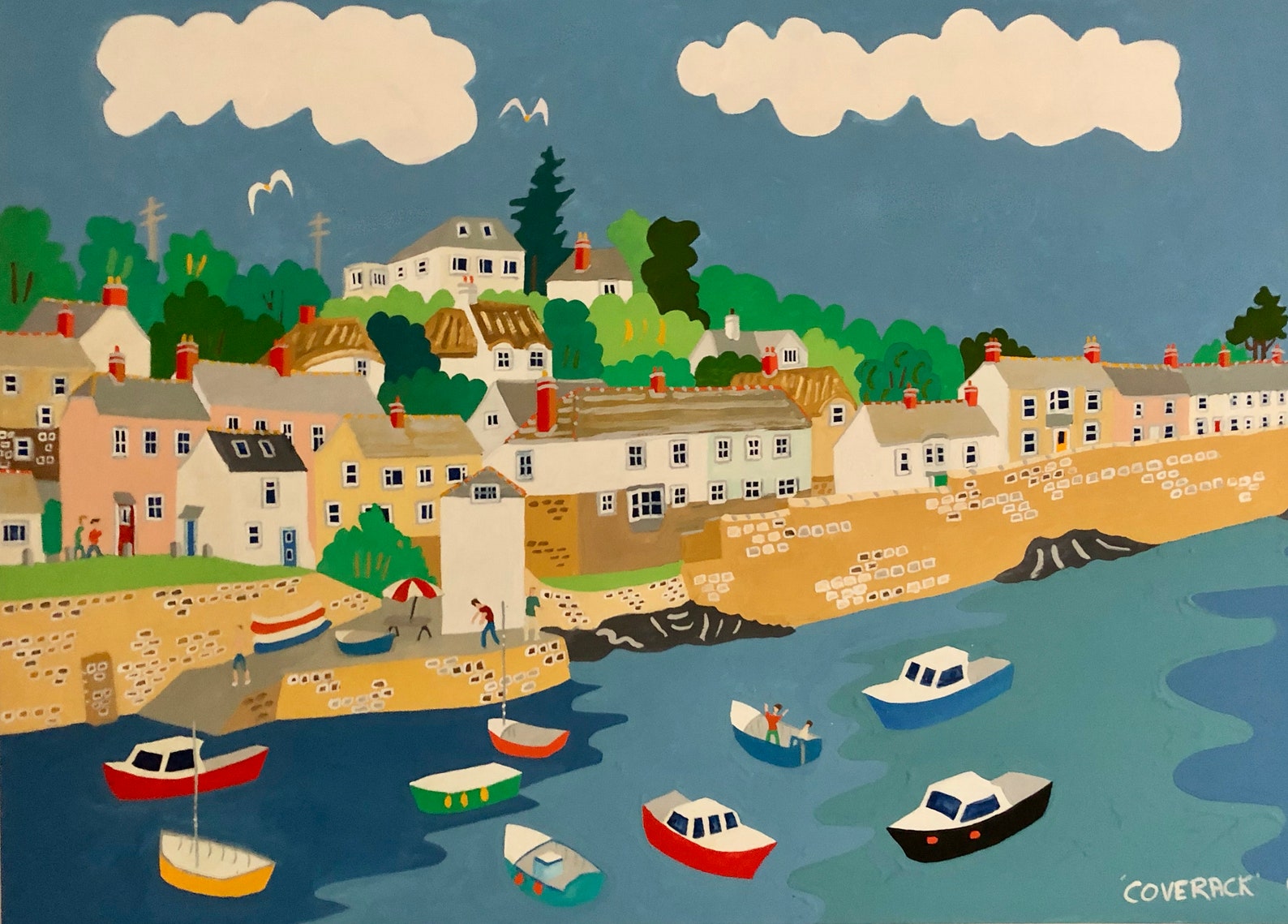Coverack Cornwall Framed Art Print Richard Lodey - Etsy