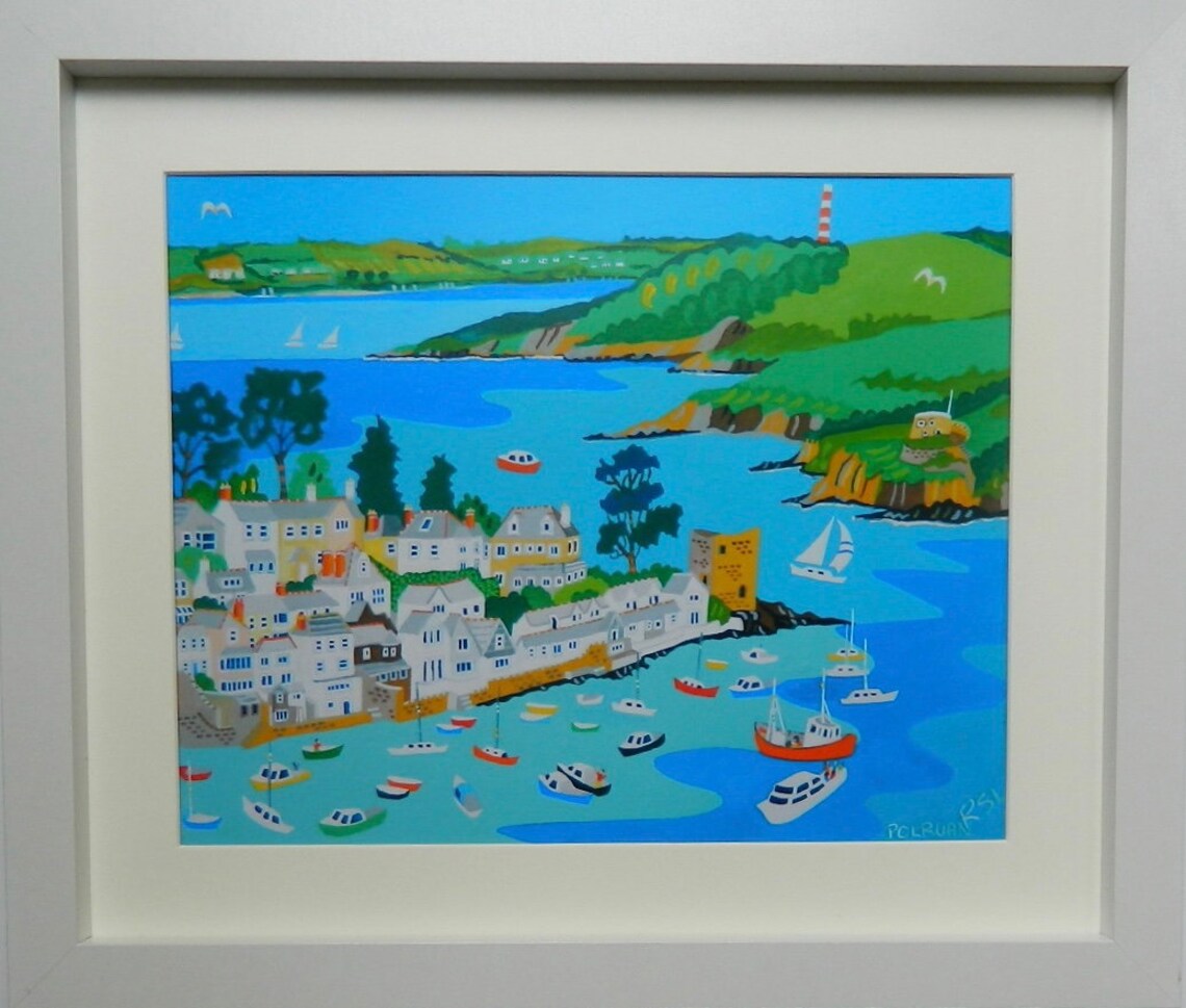 Polruan, Cornwall, Framed Art Print by Richard Lodey, Association of ...