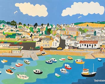 Newlyn Cornwall Framed Art Print Richard Lodey Association - Etsy UK