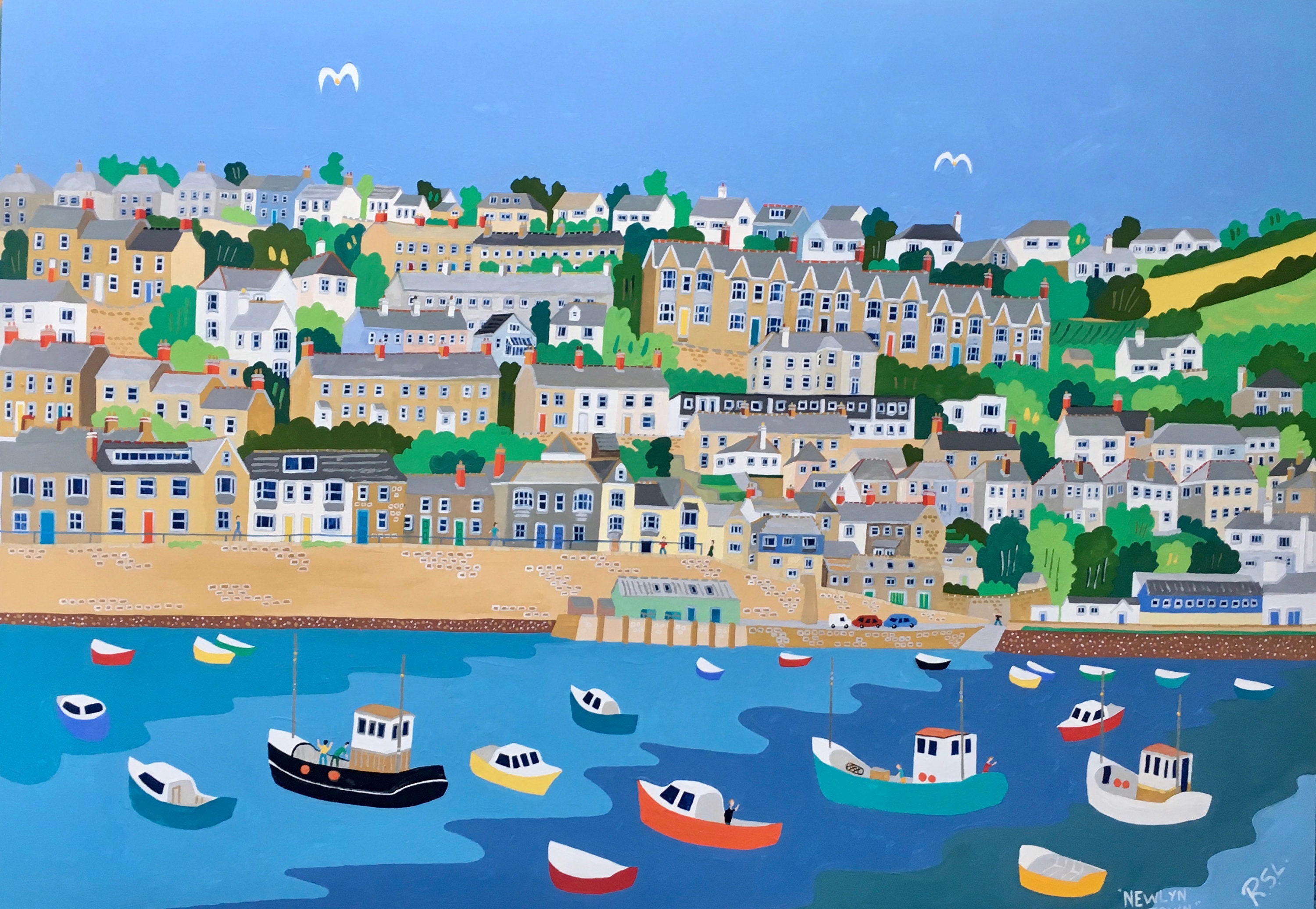 Newlyn, Cornwall, Framed Art Print, Richard Lodey, Association of ...