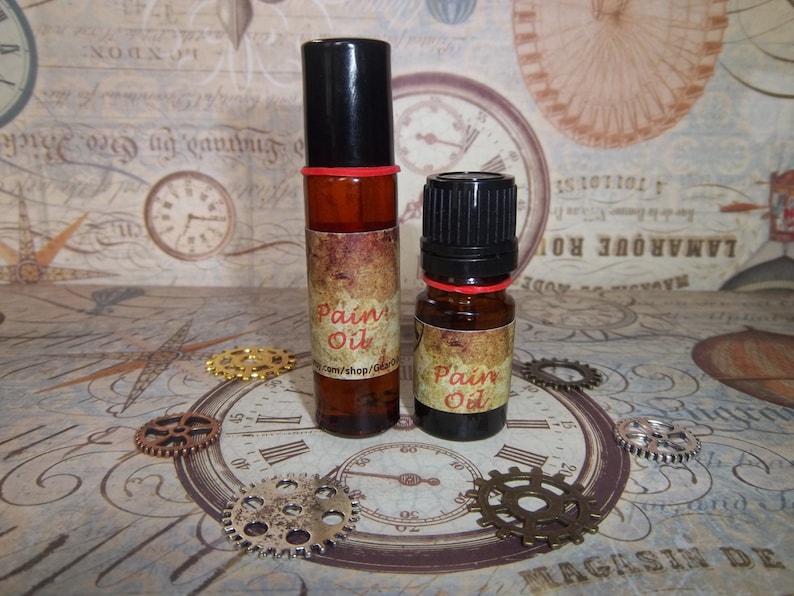 Aromatherapy Pain Essential Oil Blend With Gemstone & Color Therapy - Etsy