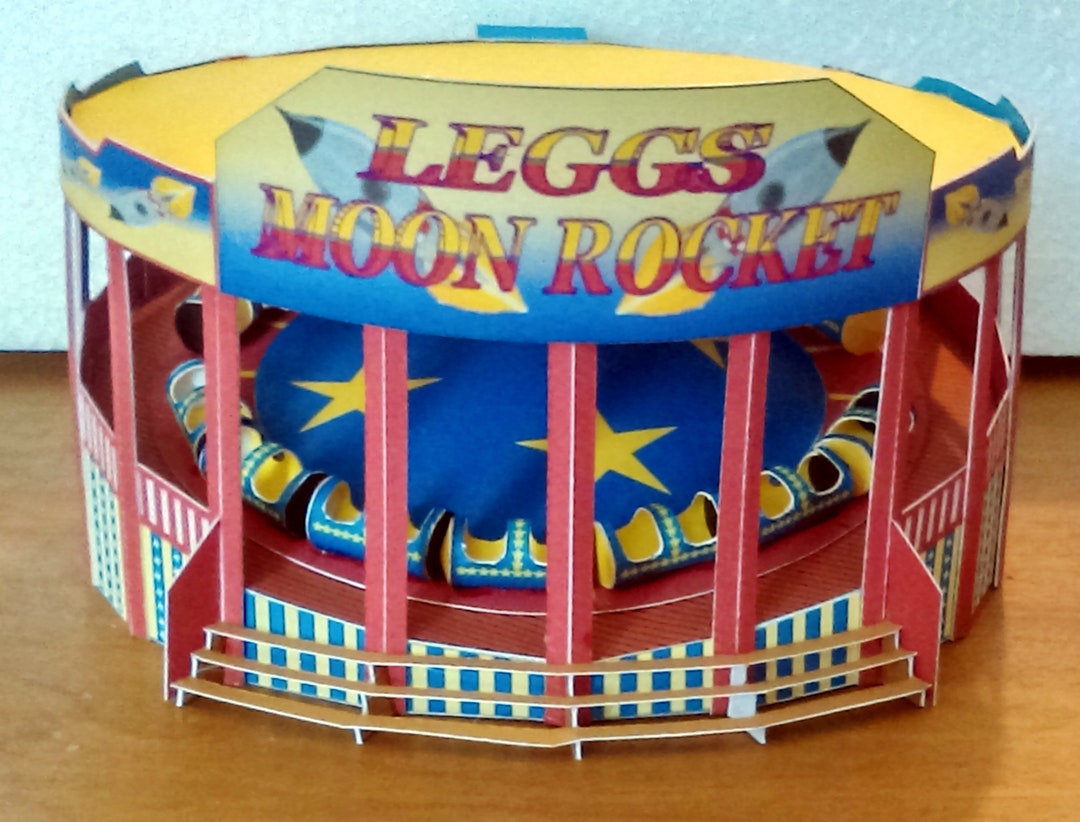 OO Scale Moon Rocket Ride Card Model Kit PDF Digital Download - Etsy