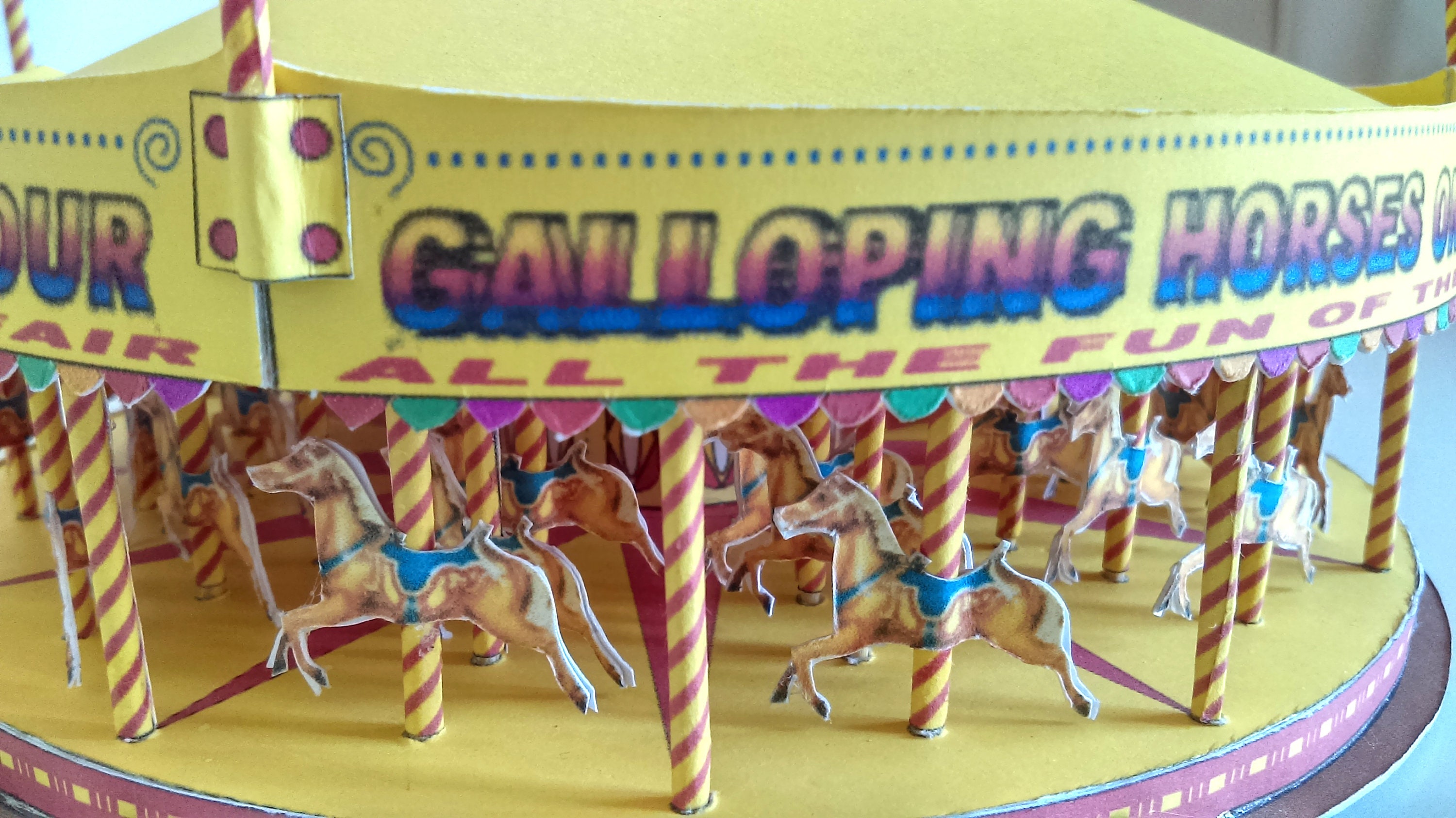 OO Scale Funfair Carousel Ride Card Model Kit PDF Digital Download - Etsy