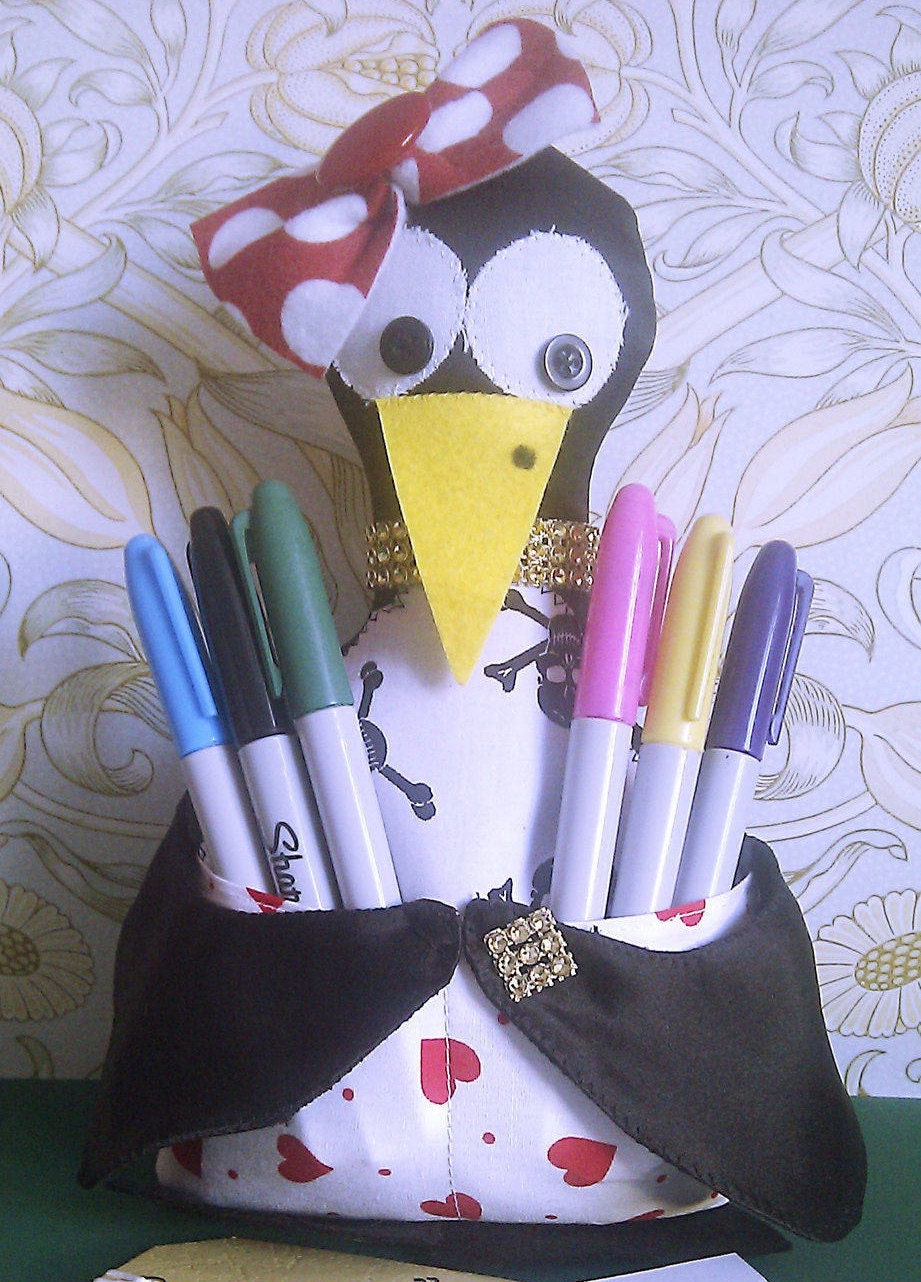 Novelty Desk Tidy/tool Tidy Quirky Penguin Desk Holder - Etsy