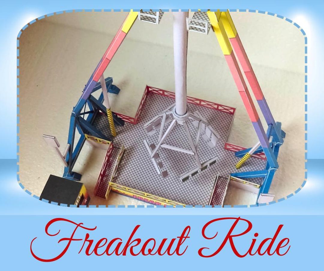 OO Scale Freakout Ride Funfair Card Model Kit PDF Digital Download - Etsy