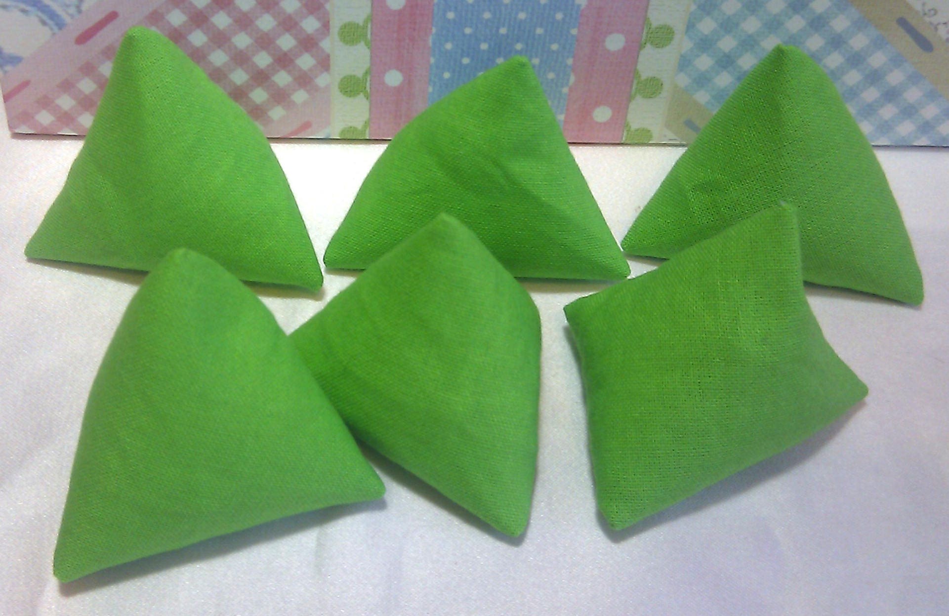 Set of 6 Colourful Sewing Pattern Weights, Pyramid Weights, Sewing ...