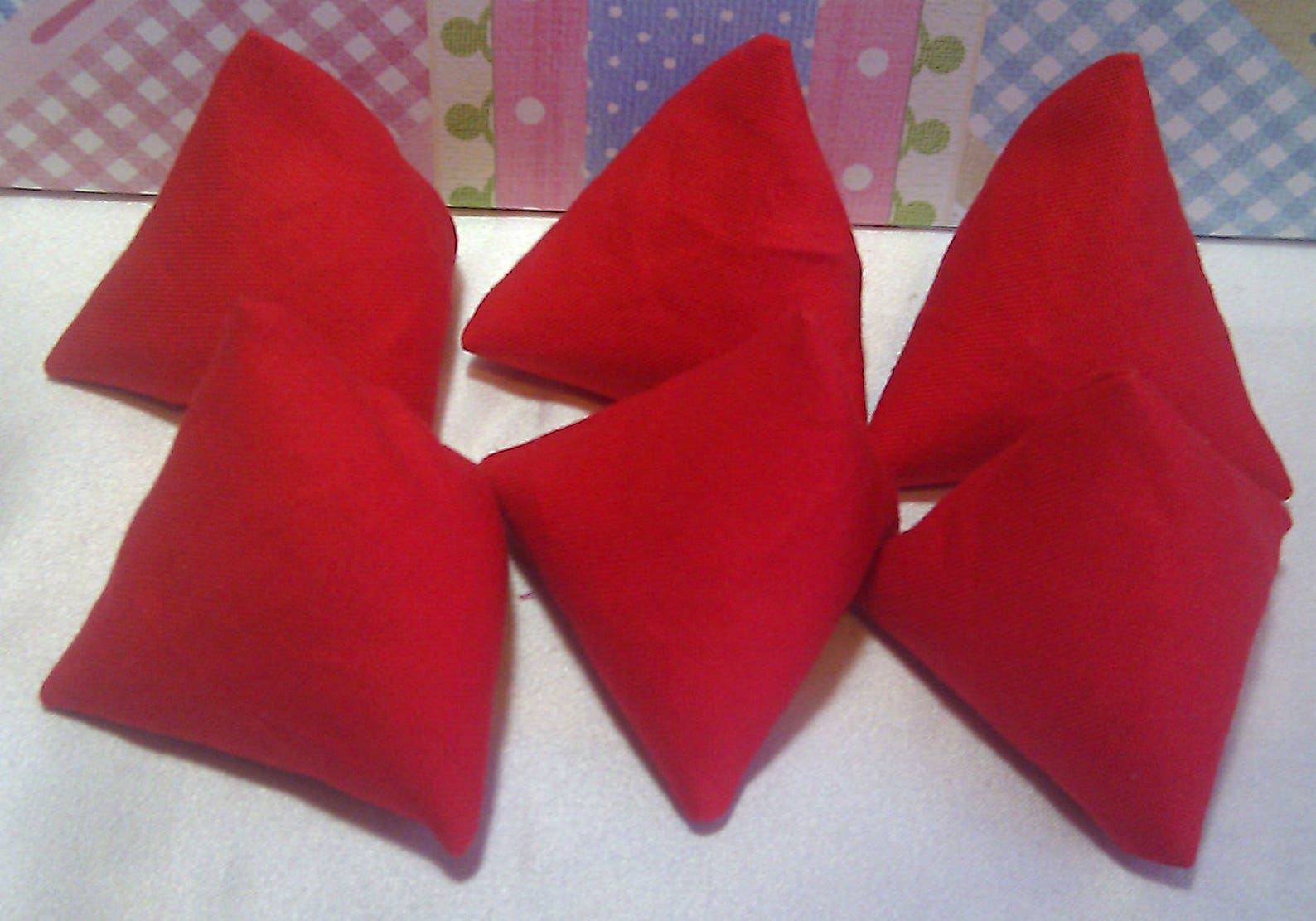 Set of 6 Colourful Sewing Pattern Weights, Pyramid Weights, Sewing ...