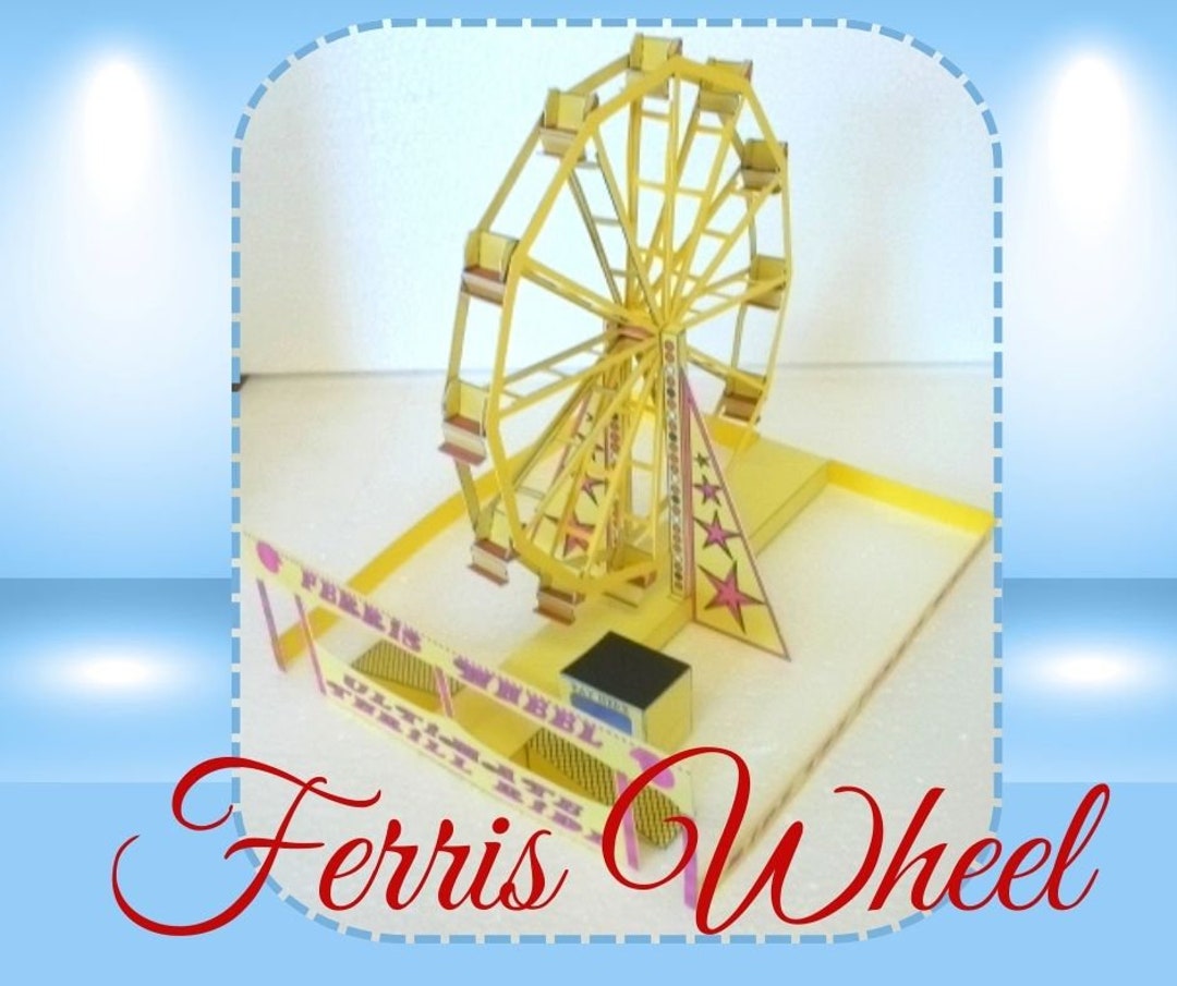 OO Scale Ferris Wheel Funfair Card Model Kit PDF Digital Download Big ...