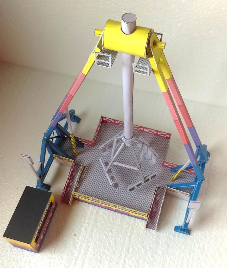 OO Scale Freakout Ride Funfair Card Model Kit PDF Digital Download - Etsy