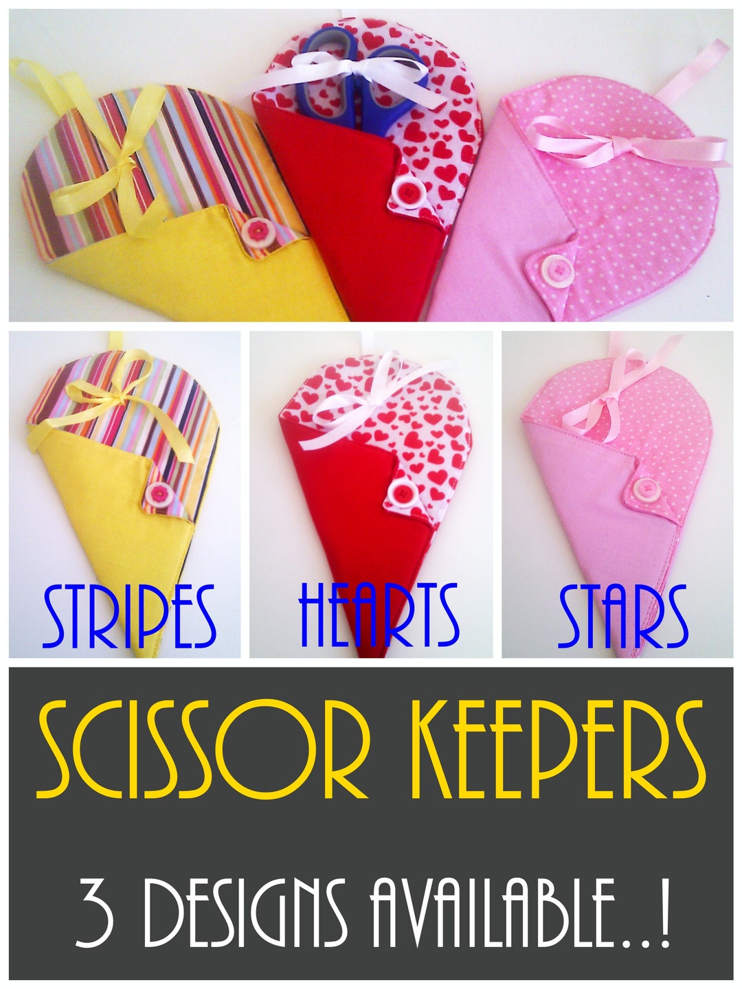 Novelty Scissor Keepers, Hanging Scissor Keeper, Scissor Pouch, Sewing ...