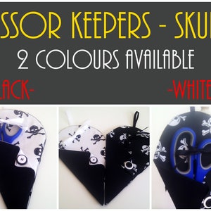 Skulls Scissor Keepers, Hanging Scissor Keeper, Scissor Pouch, Sewing ...